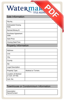 Real Estate Closing + Title Forms | Watermark Title Agency